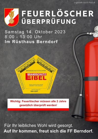 Feuerlöscherüberprüfung - Marktgemeinde Hitzendorf